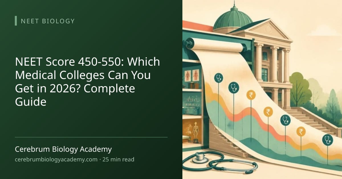 NEET Score 450-550: Best Medical Colleges 2026 | Admissio... | Cerebrum ...