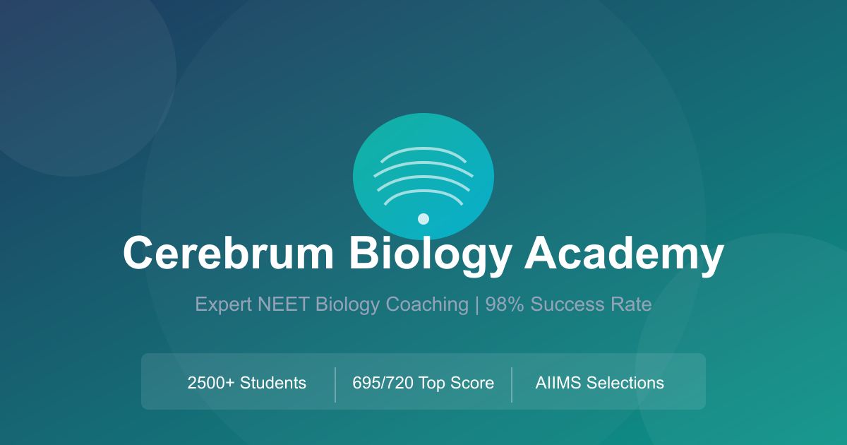 Best NEET Biology Coaching Delhi NCR | Cerebrum Academy
